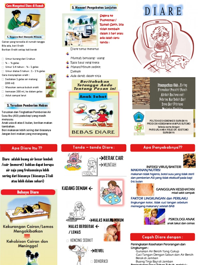Leaflet Diare Pada Anak | PDF