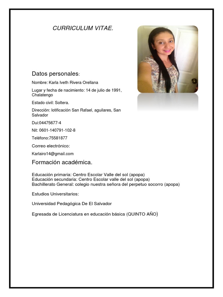 Curriculum Vitae Karla Rivera | PDF