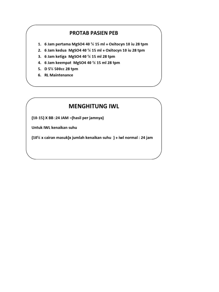 Protab Pasien PEB | PDF