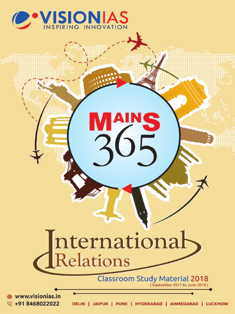 VISION MAINS 365 International Relation | PDF | Tibet | South Asia