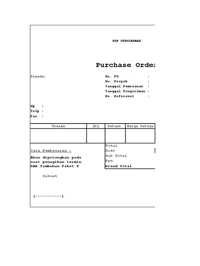 Contoh Po | PDF