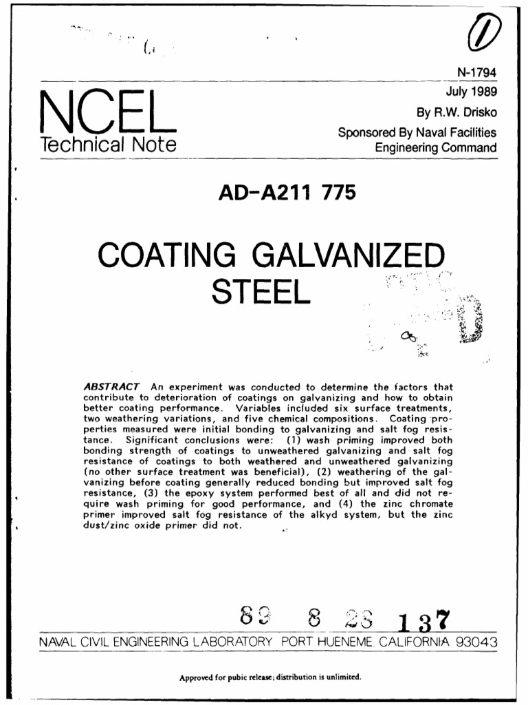 Coating Galvanized: Steel | PDF | Galvanization | Corrosion