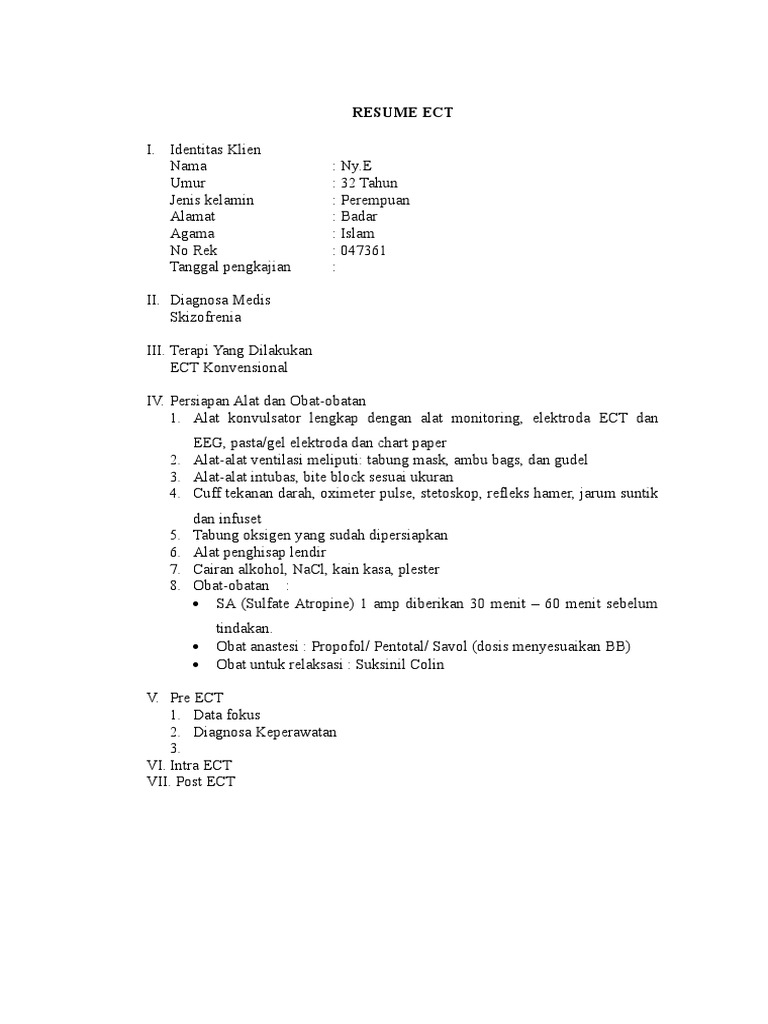 Resume Ect | PDF