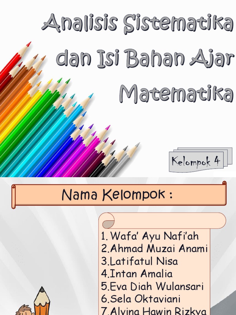 Analisis Bahan Ajar Matematika | PDF