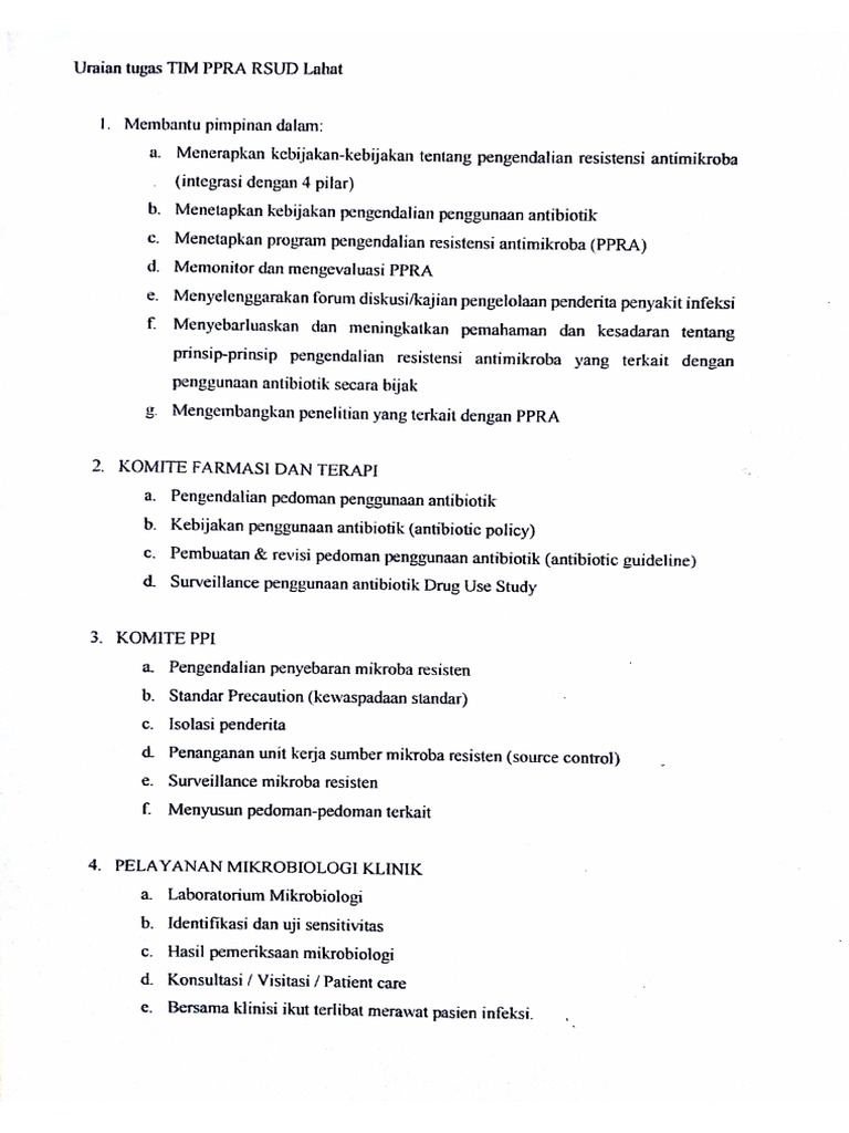 Uraian Tugas Tim Ppra | PDF