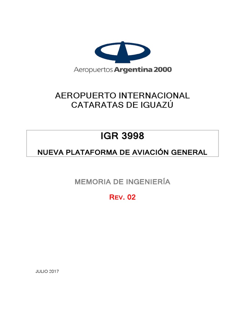 Memoria Calculo Iguazu Pavimentos Aeropuerto | PDF | Boeing | Aeropuerto Memoria Calculo Iguazu Pavimentos Aeropuerto | PDF | Boeing | Aeropuerto