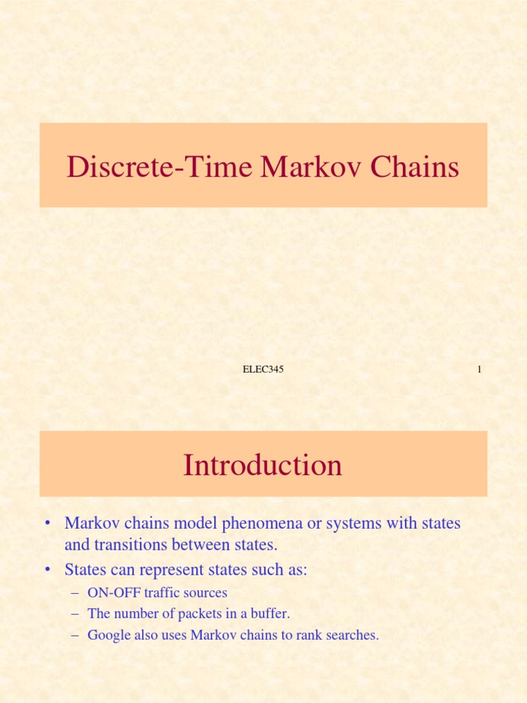 Modeling State Transitions: An Introduction to Discrete-Time Markov Chains | PDF | Markov Chain ...