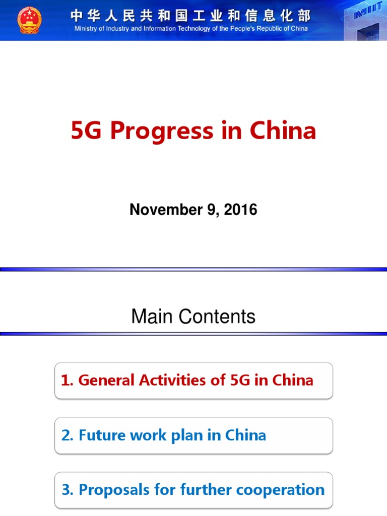 China’s 5G Development Plans and Trials | PDF | Research And ...