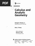 Calculus - Thomas - Finney - 9 Edition | PDF