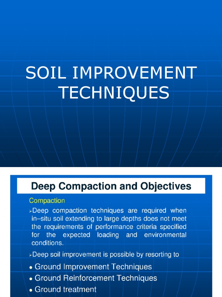 Soil Improvement Techniques | PDF