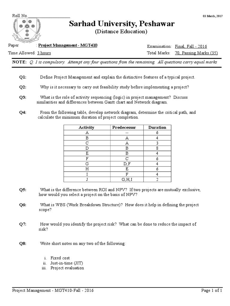 HTTP WWW - Suit.edu - PK Uploads Past Papers Project Management ...