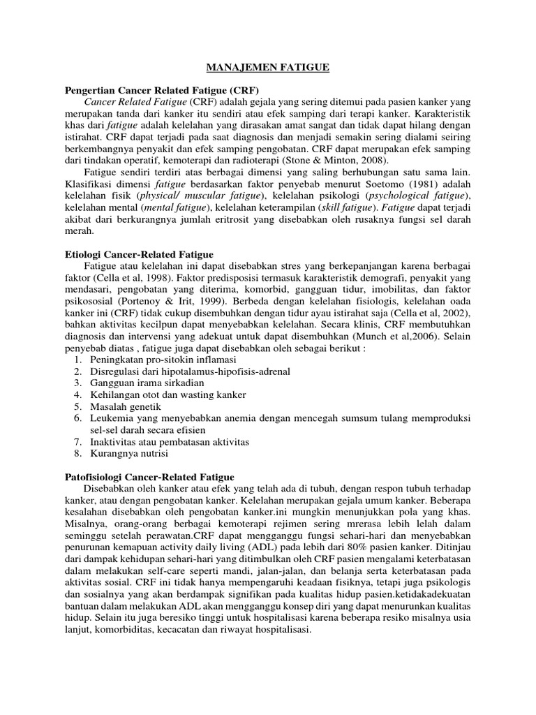 Manajemen Fatigue | PDF