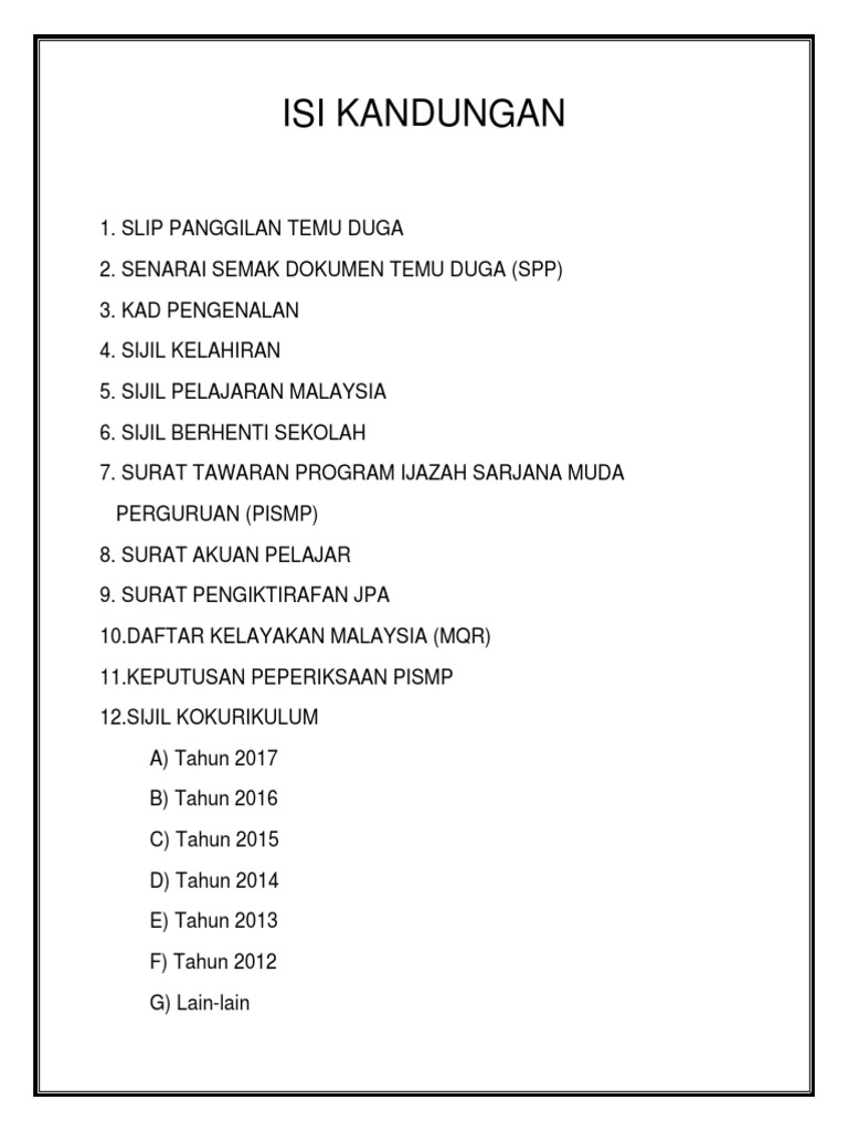 Susunan Fail Temuduga | PDF | Karier & Perkembangan | Bisnis