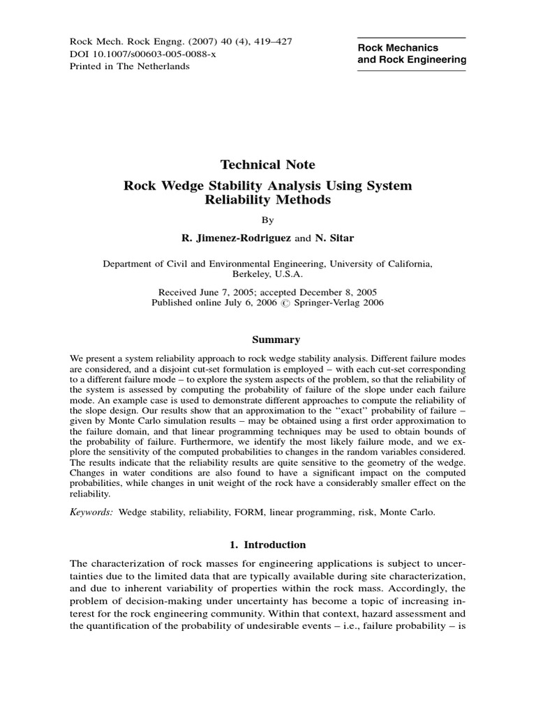 Jimenez 2007 Rmre Wedge System | PDF | Reliability Engineering ...