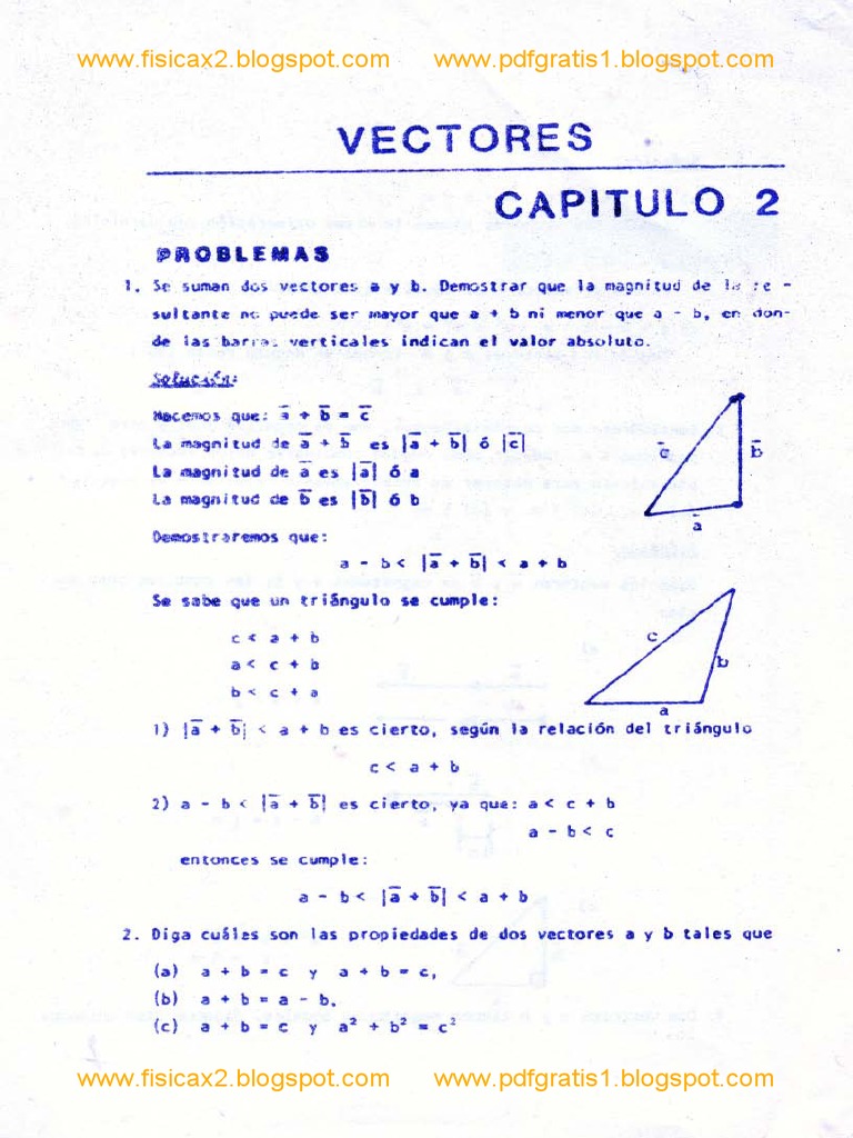 Cap 1 Vectores Ejercicios Resueltos Resnick Halliday | PDF
