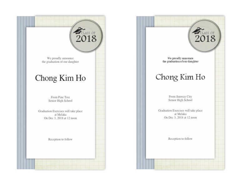 Graduation - Invitation Cards For Students | PDF