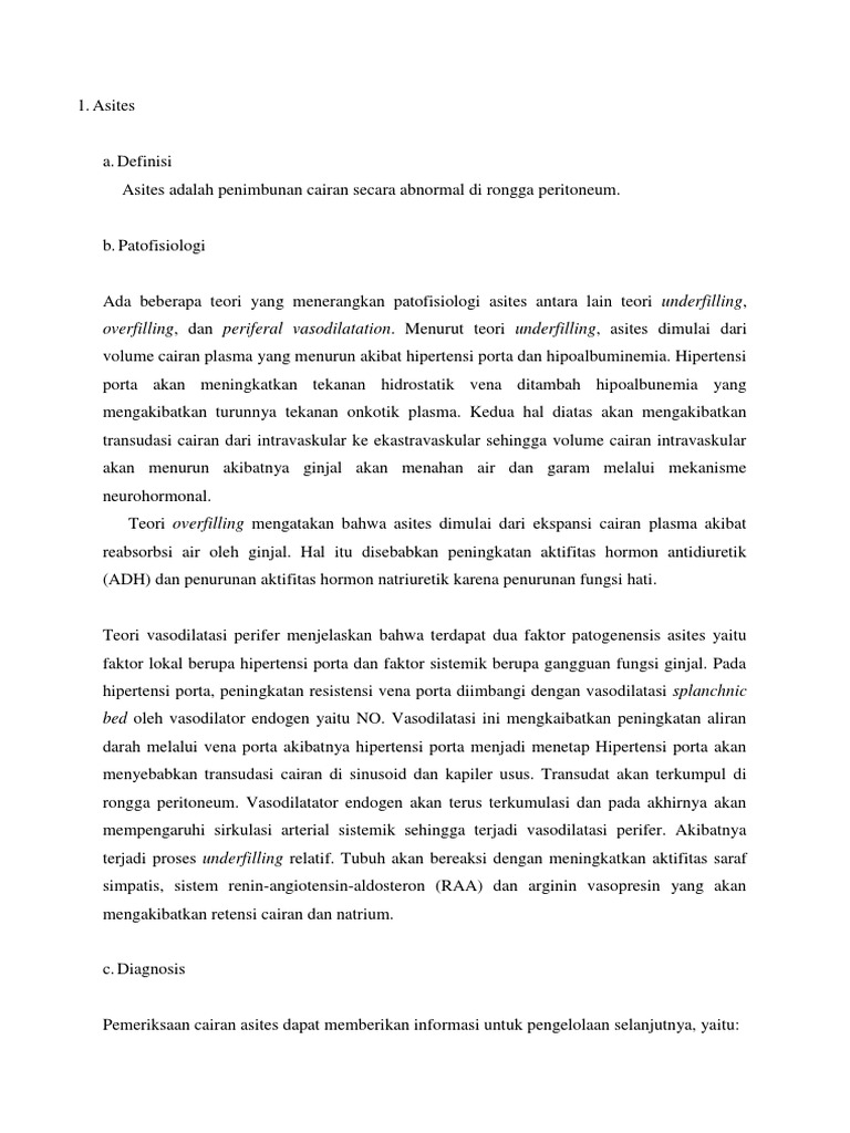 Definisi Asites | PDF | Kesehatan Holistik