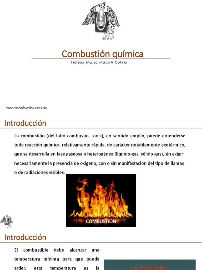S 07 Combustión Química | PDF | Combustión | Elementos químicos