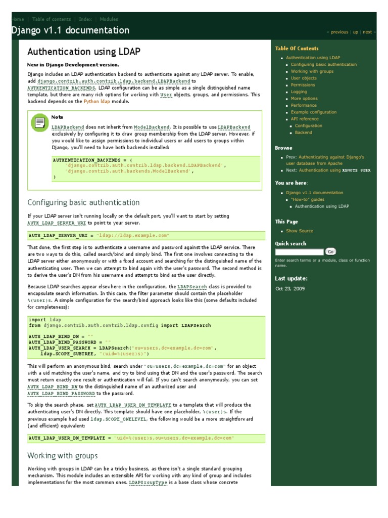 Authentication Using LDAP PDF | PDF | Software | Areas Of Computer Science