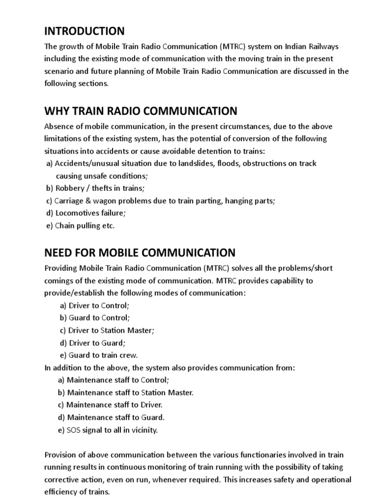 MTRC | PDF | Data Transmission | Information And Communications Technology