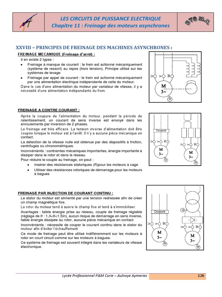 11 Freinage Des Moteurs Asynchrones | PDF | Frein | Ingénierie des ...