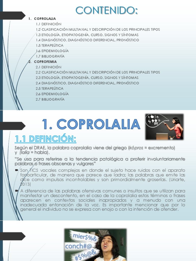 Coprolalia y Coprofemia | PDF | Síndrome de Tourette | Cerebro