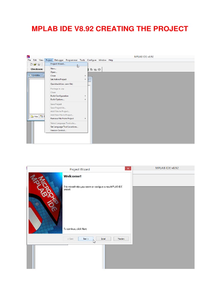 Mplab Ide v8.92 Creating The Project | PDF