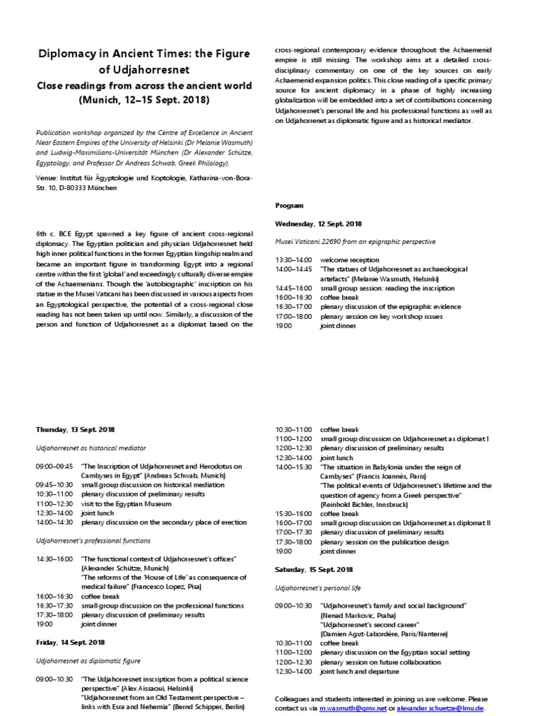 Diplomacy in Ancient Times The Figure of PDF | PDF | Epigraphy ...