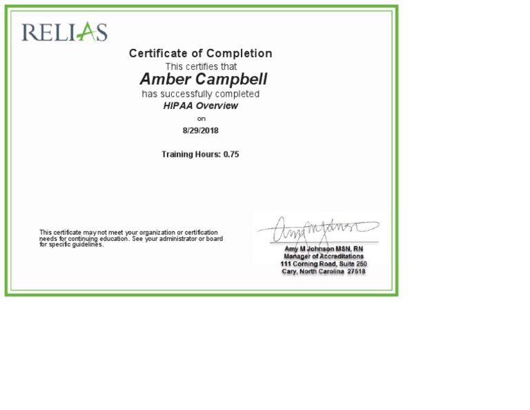 Certificateofcompletion 2 | PDF