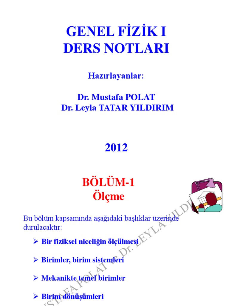 Fizik 1 Ders Notları | PDF