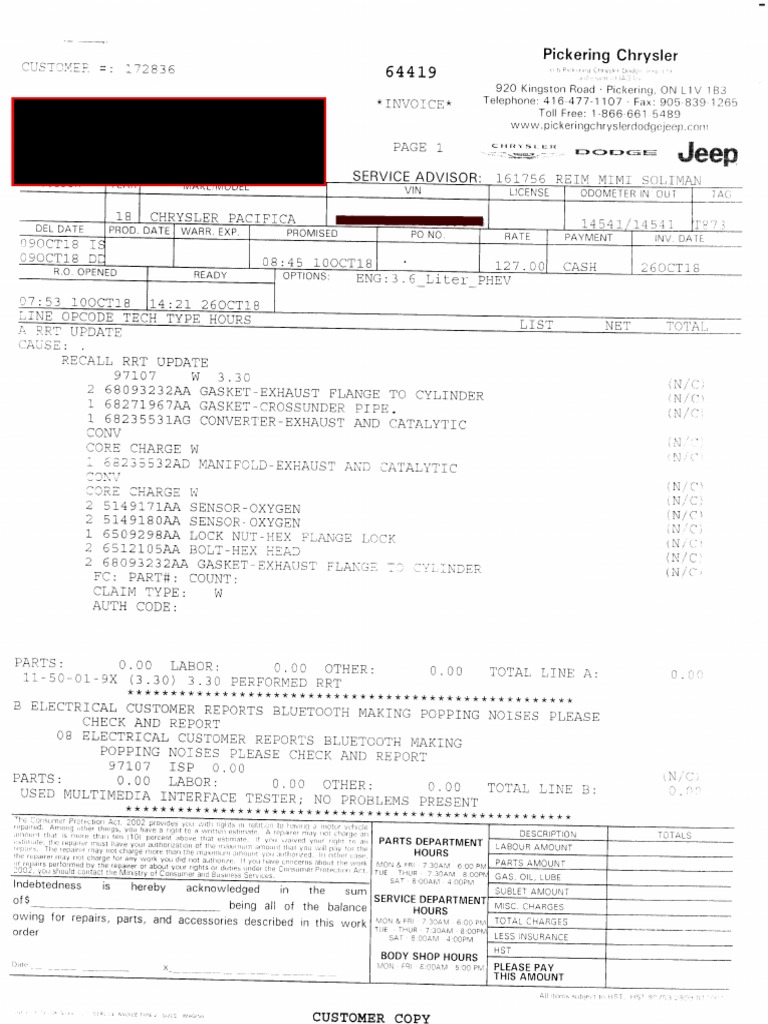 Pacifica RRT Invoice | PDF | Gas Technologies | Mechanical Engineering