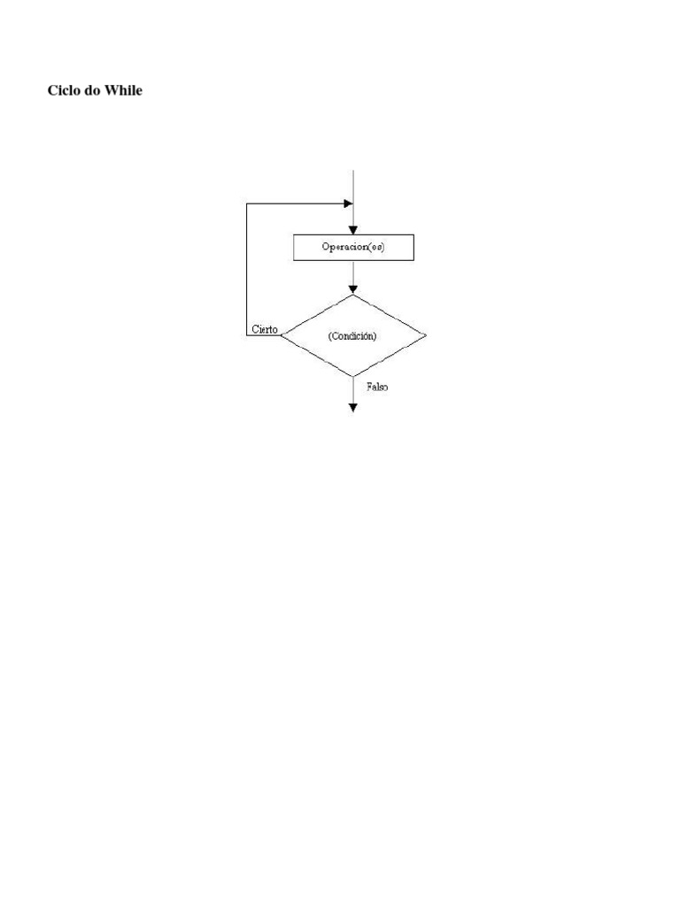 Diagrama de flujo del ciclo do while | PDF | Informática