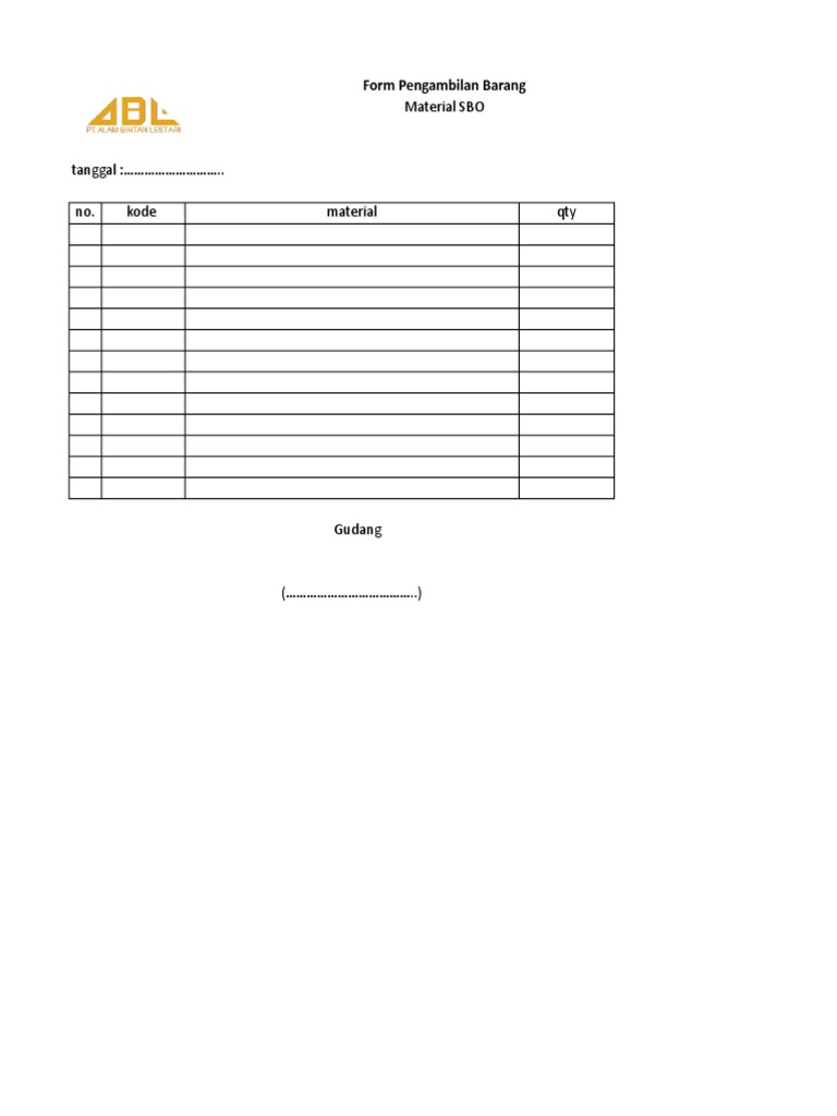 Form Logistik 2 | PDF