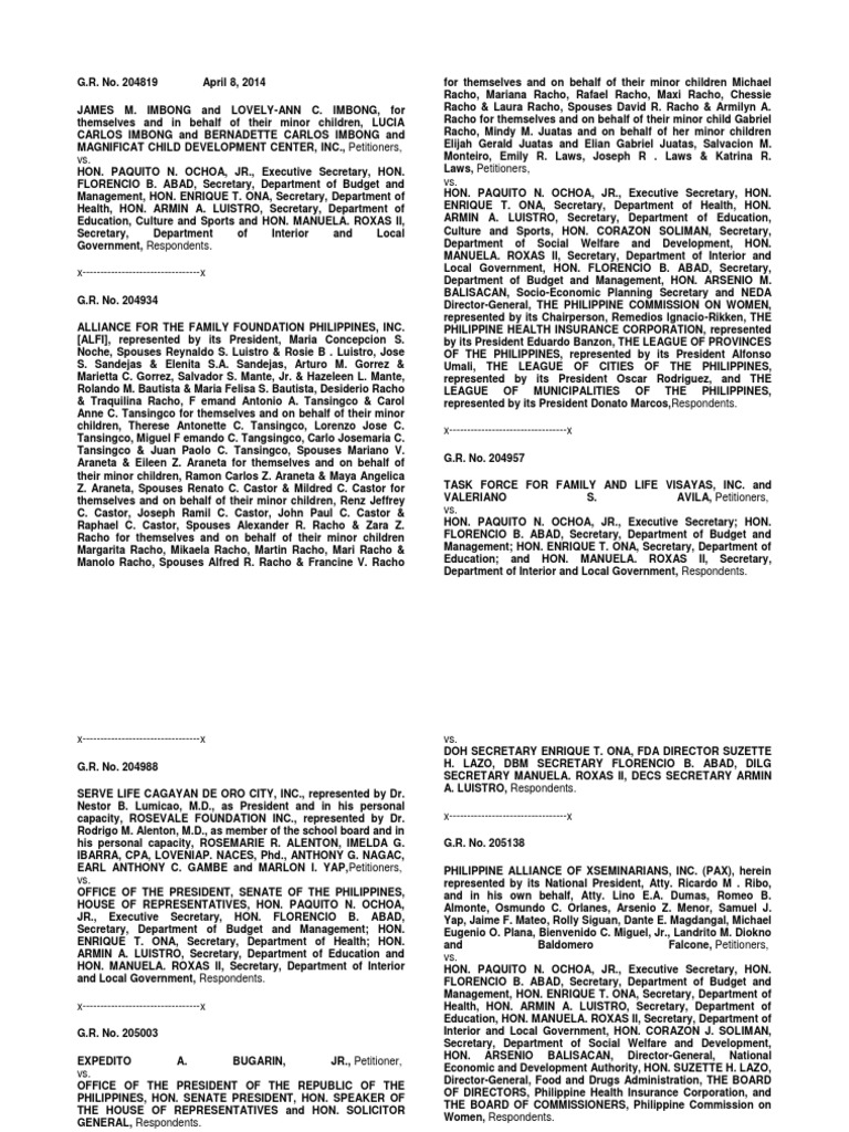 IMBONG | Download Free PDF | Judiciaries | Family Planning