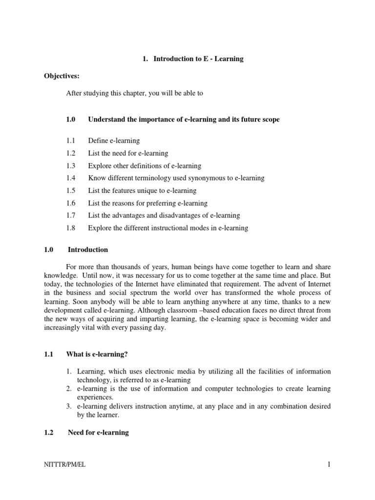 Introduction To E-Learning | PDF | Educational Technology | Simulation