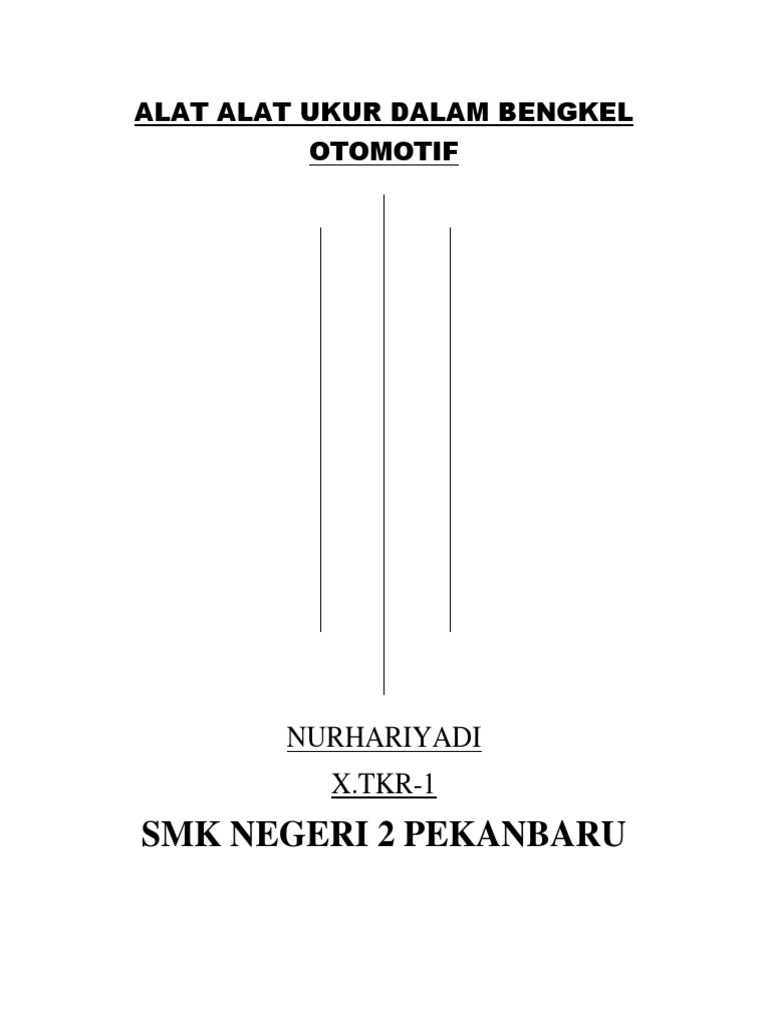 Alat Alat Ukur Dalam Bengkel Otomotif | PDF
