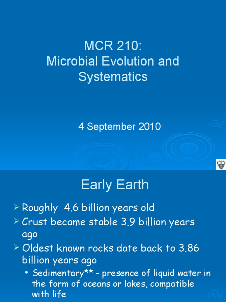 Microbial Evolution And Systematics Pdf Eukaryotes Organisms