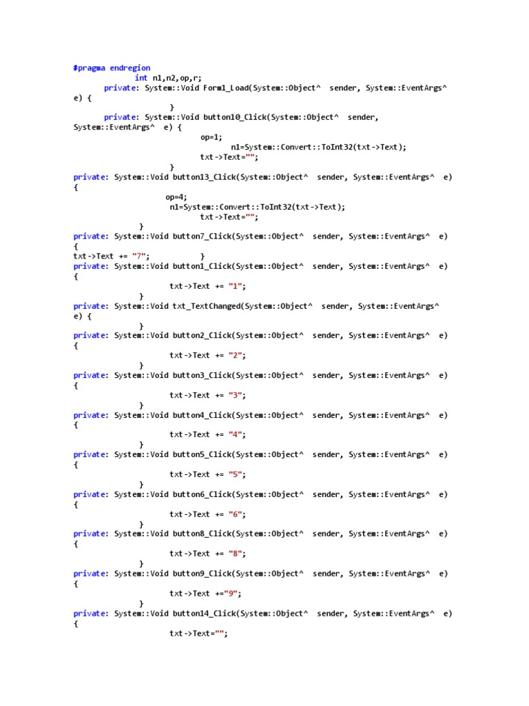 #Pragma Endregion Int Private | PDF | Software Engineering | Computer Programming