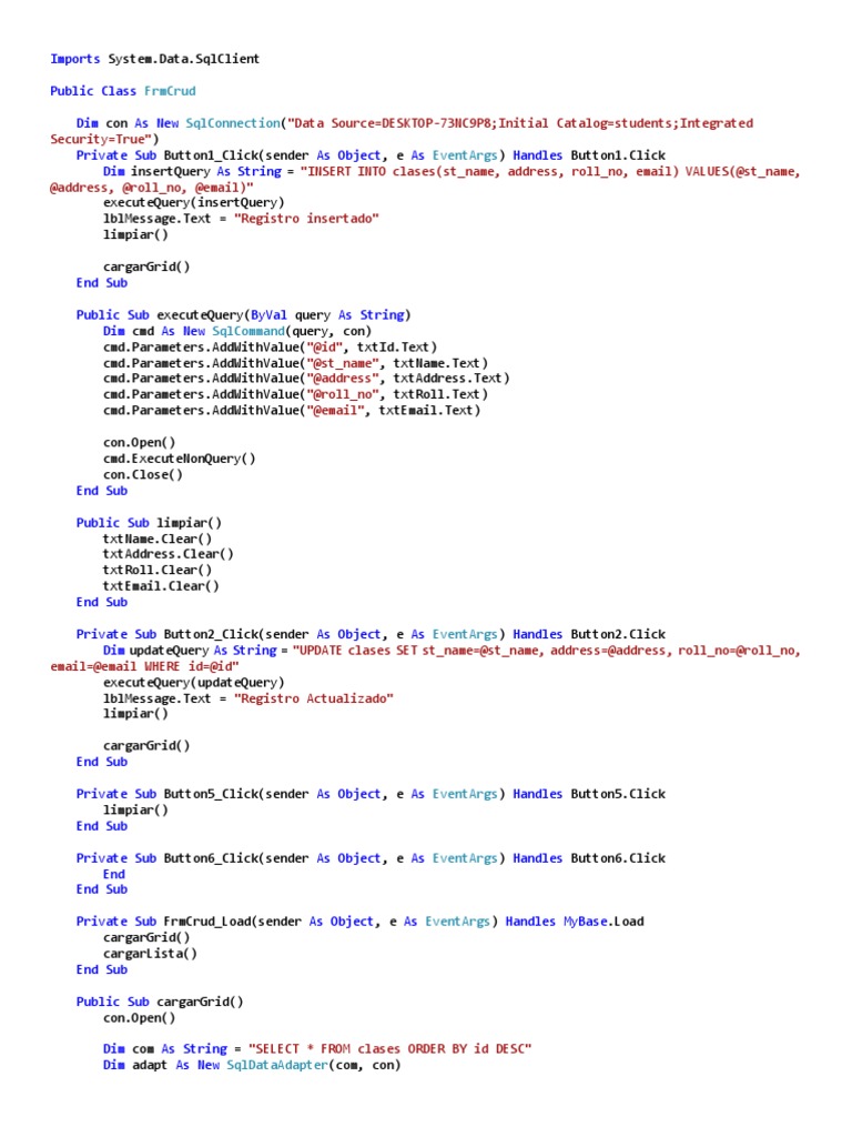 Connecting to a Database and Retrieving Data Using a DataReader | PDF | Information Technology ...