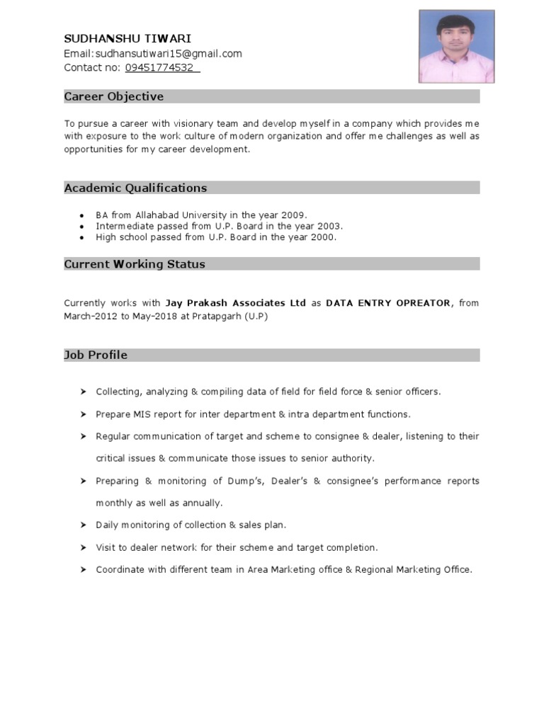 Resume - Sudhanshu Tiwari | PDF | Computing | Software