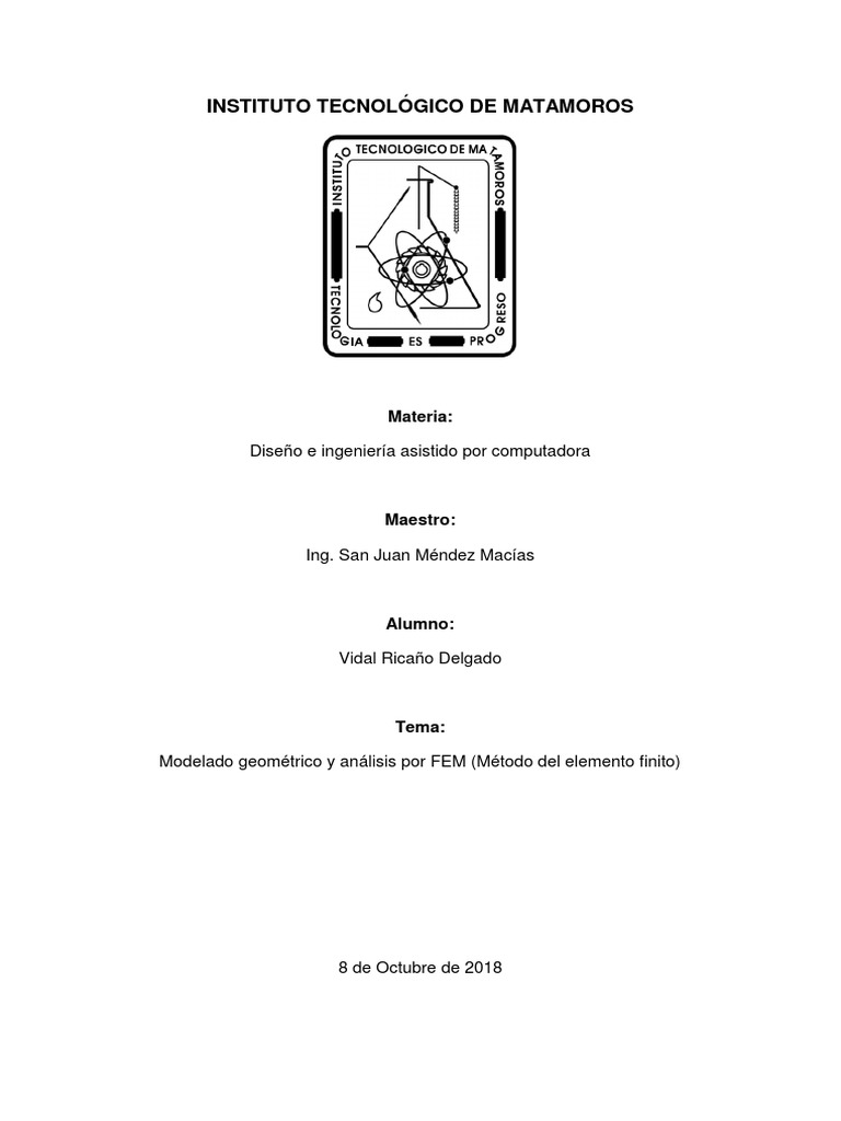 Modelado Geometrico y Analisis Por FEM | PDF | Método de elementos ...
