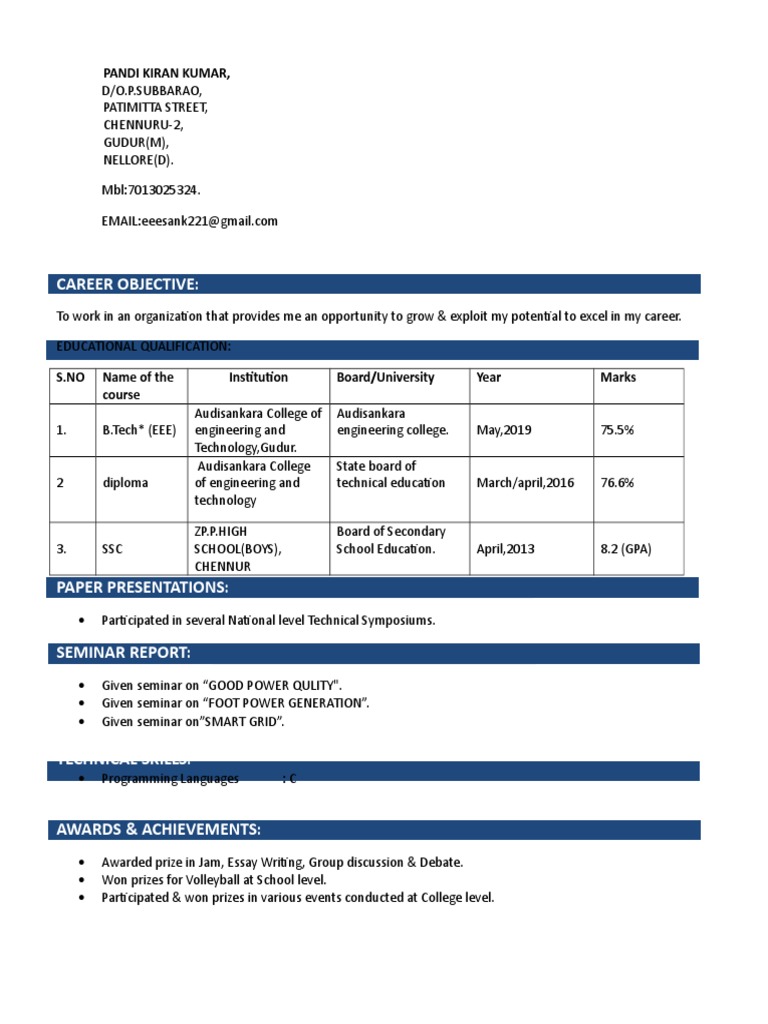 Kiran Resume | Download Free PDF | Learning | Behavior Modification