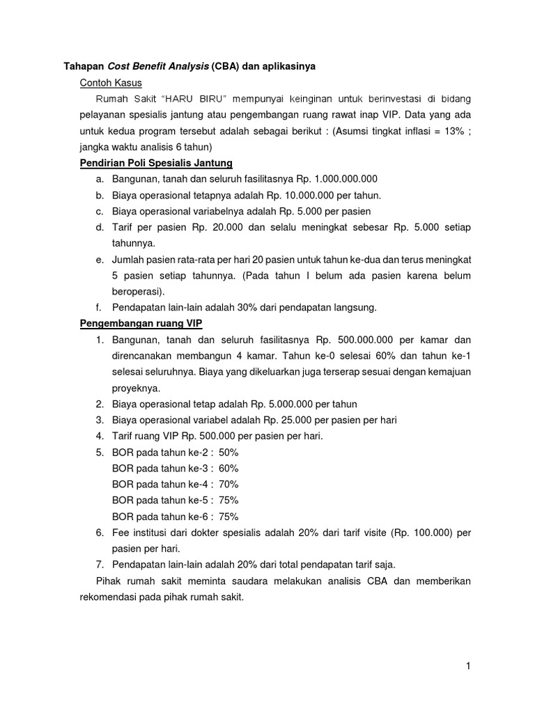 Perhitungan Cba | PDF