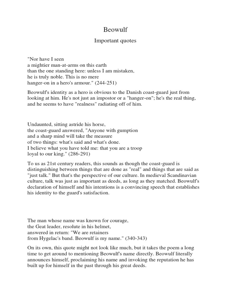 Beowulf | PDF | Beowulf | Mythology