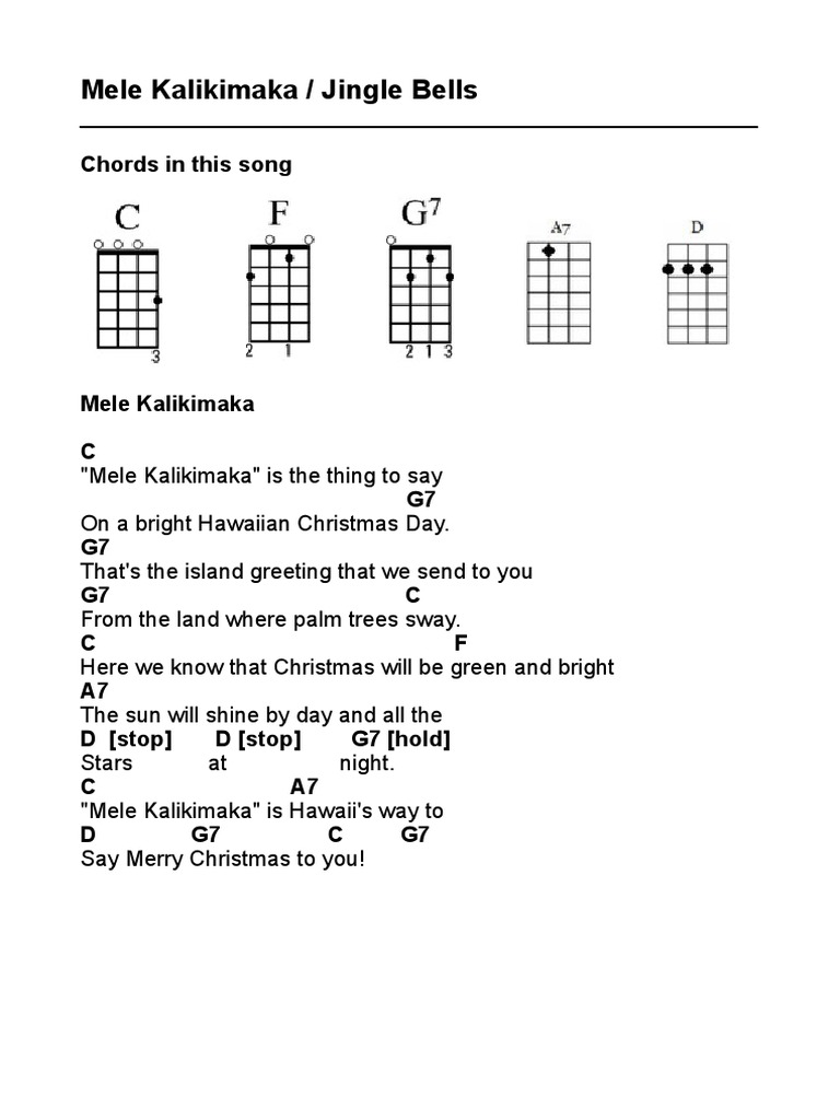 Mele Kalikimaka Guitar Chords