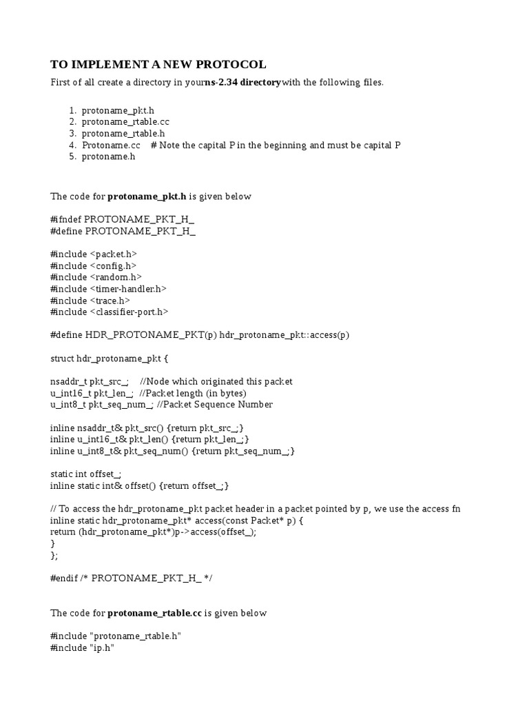 Implement New Protocol | PDF | Routing | Data Transmission