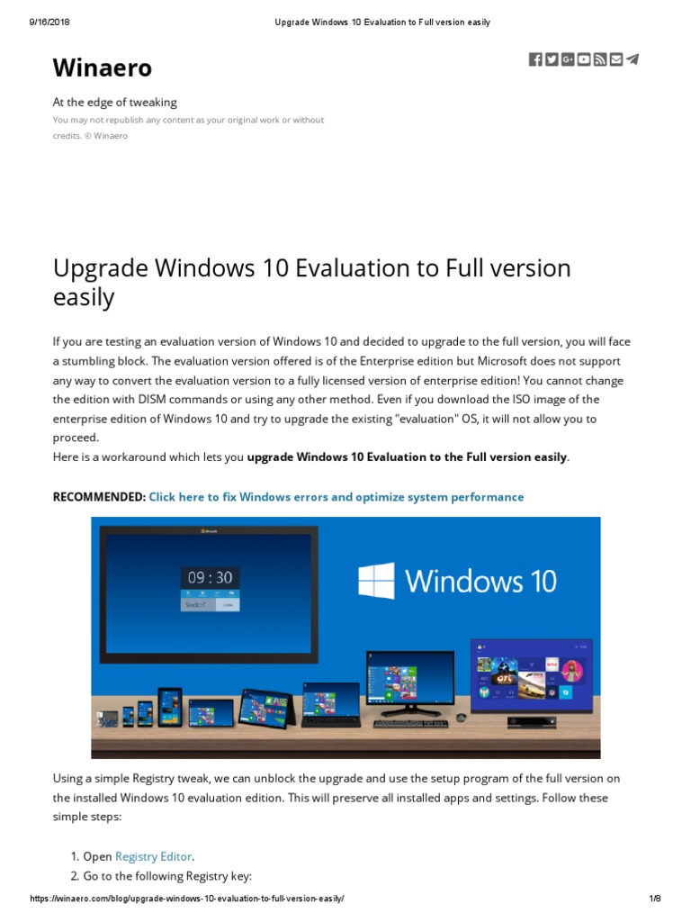 Upgrade Windows 10 Evaluation to Full version | Windows 10 | Windows ...