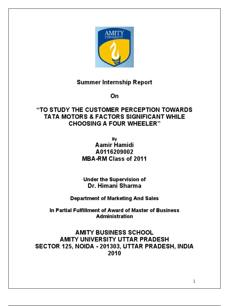 Summer Internship Report | PDF | Automotive Equipment | Transport