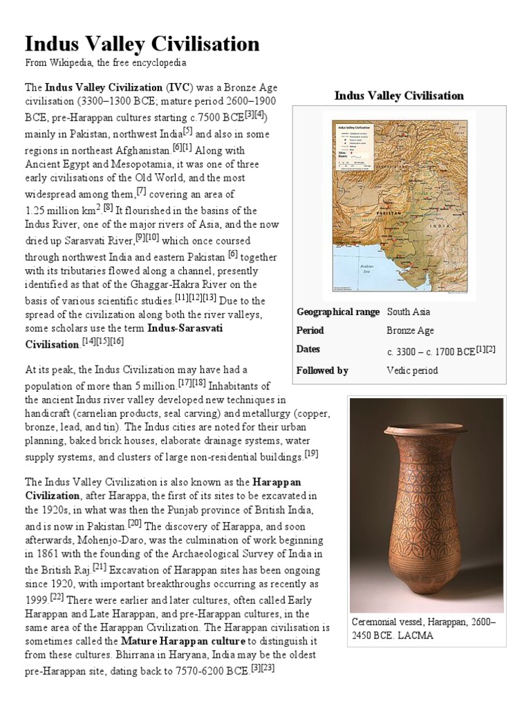 Indus Valley Civilisation | PDF | Archaeology | Religion And Belief