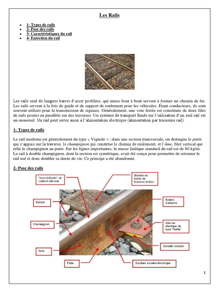 les rails | Transport ferroviaire | Écomobilité